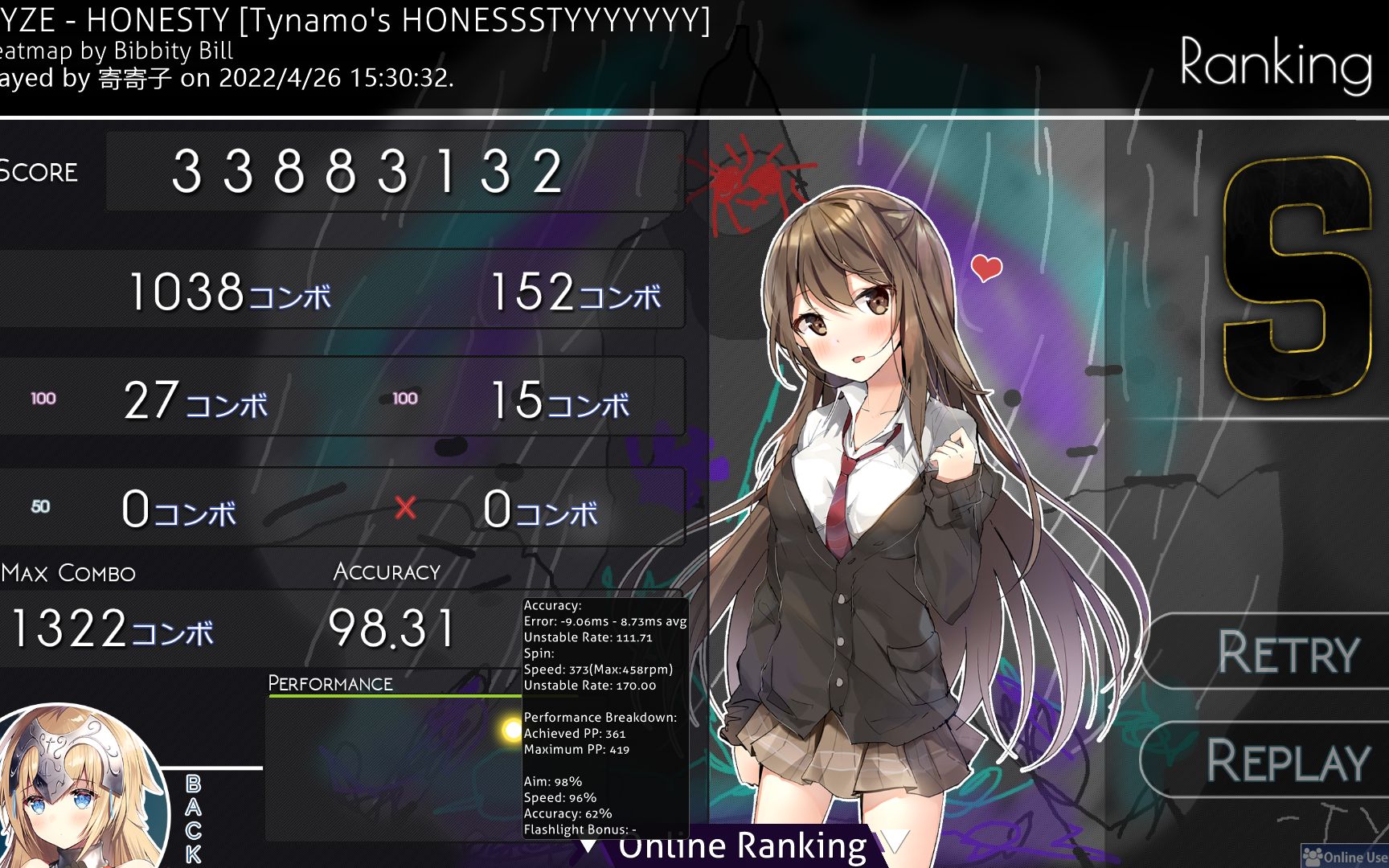 [osu!Atrias]6*昏睡连打fc 361pp_音游热门视频