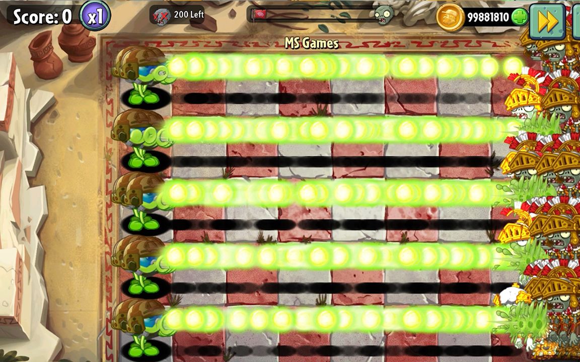 PvZ 2挑战 - 200颗中级植物 对抗200只百夫长僵尸 - 谁会获胜-MSGames-MSGames-哔哩哔哩视频