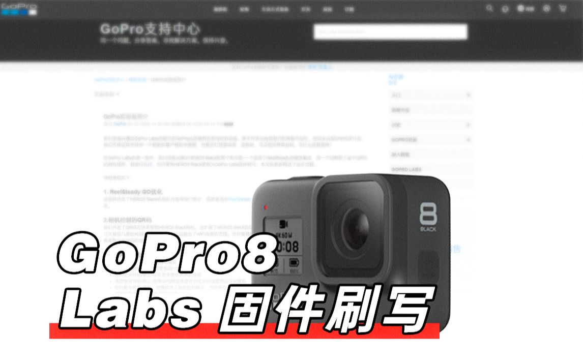 【教程】如何刷写GoPro8 Labs固件——让你的调参更快捷 ReelSteady Go更稳定_哔哩哔哩_bilibili