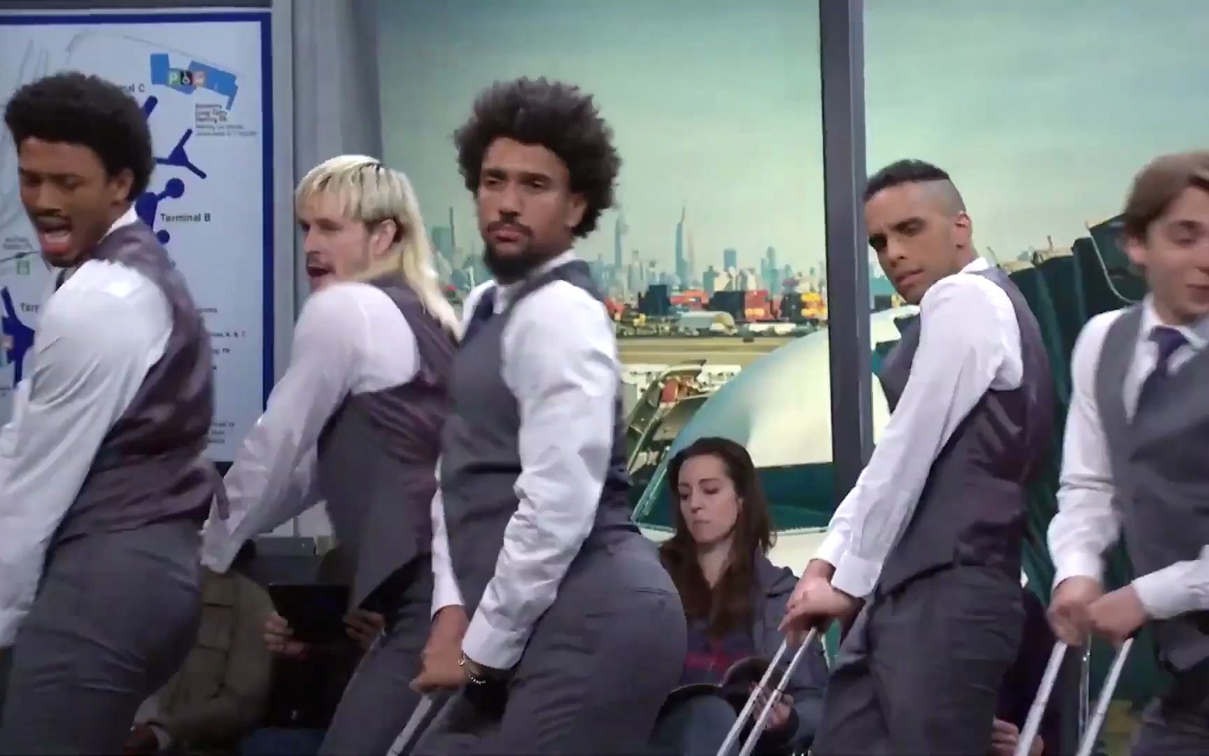 【SNL49中字】感恩节机场的群魔乱舞-eskus-eskus-哔哩哔哩视频