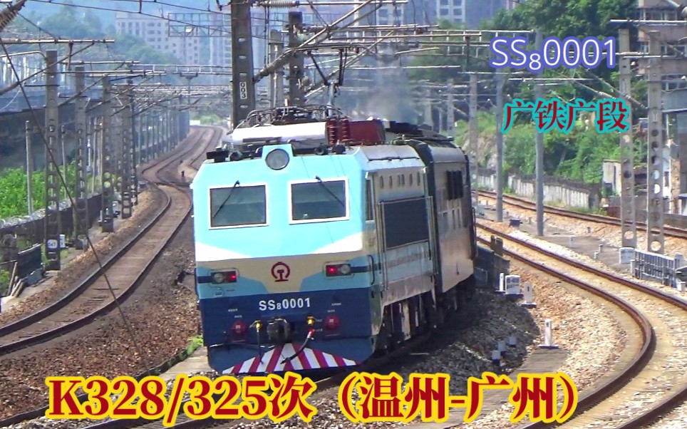 【韶州车迷摄】（文王出没）广铁广段韶山8-0001牵引K325次进韶关东站_哔哩哔哩_bilibili