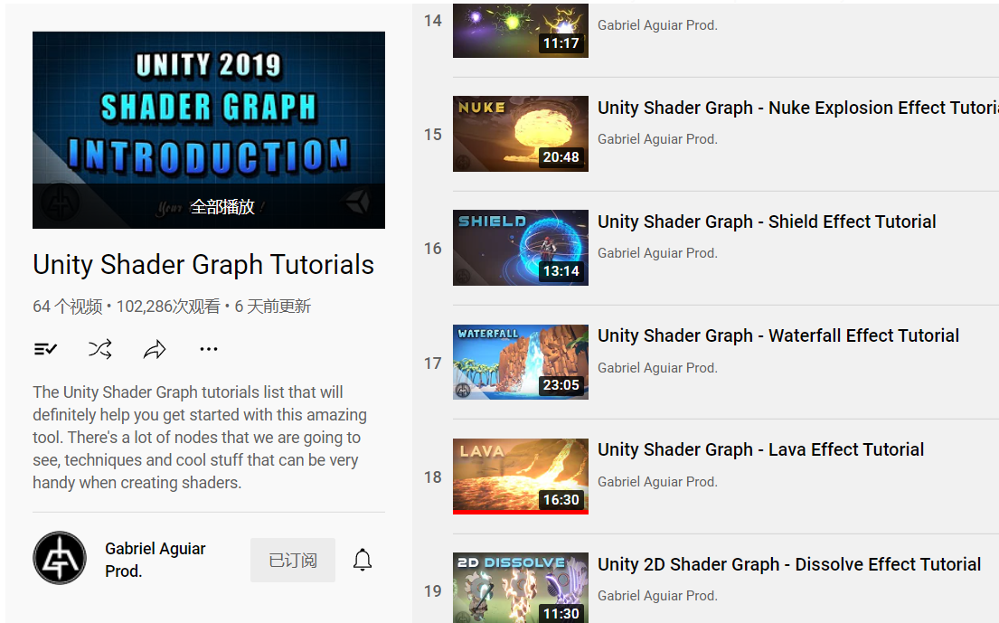 【合集2】Unity Shader特效教程—Gabriel Aguiar Prod._哔哩哔哩_bilibili