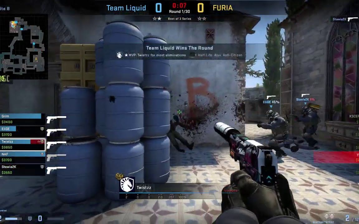 【CSGO】POV Liquid Twistzz (19/3) vs FURIA (de_inferno)_哔哩哔哩_bilibili