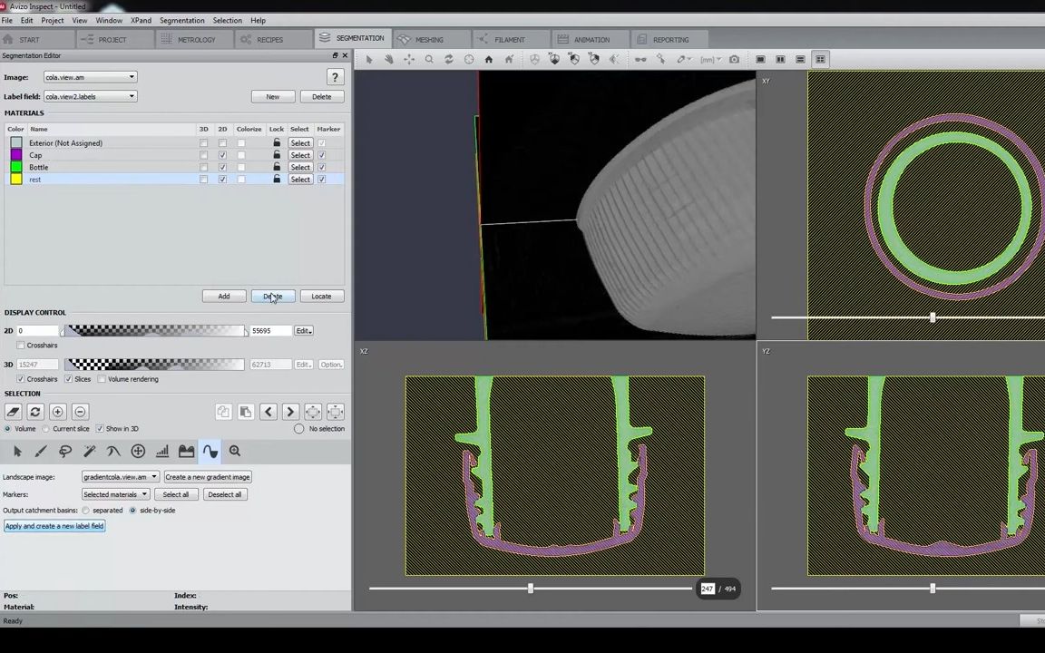 【Avizo 教程】 _ 使用图像分割编辑器中的分水岭算法进行材料多相分割-とんび-鸢-とんび-鸢-哔哩哔哩视频
