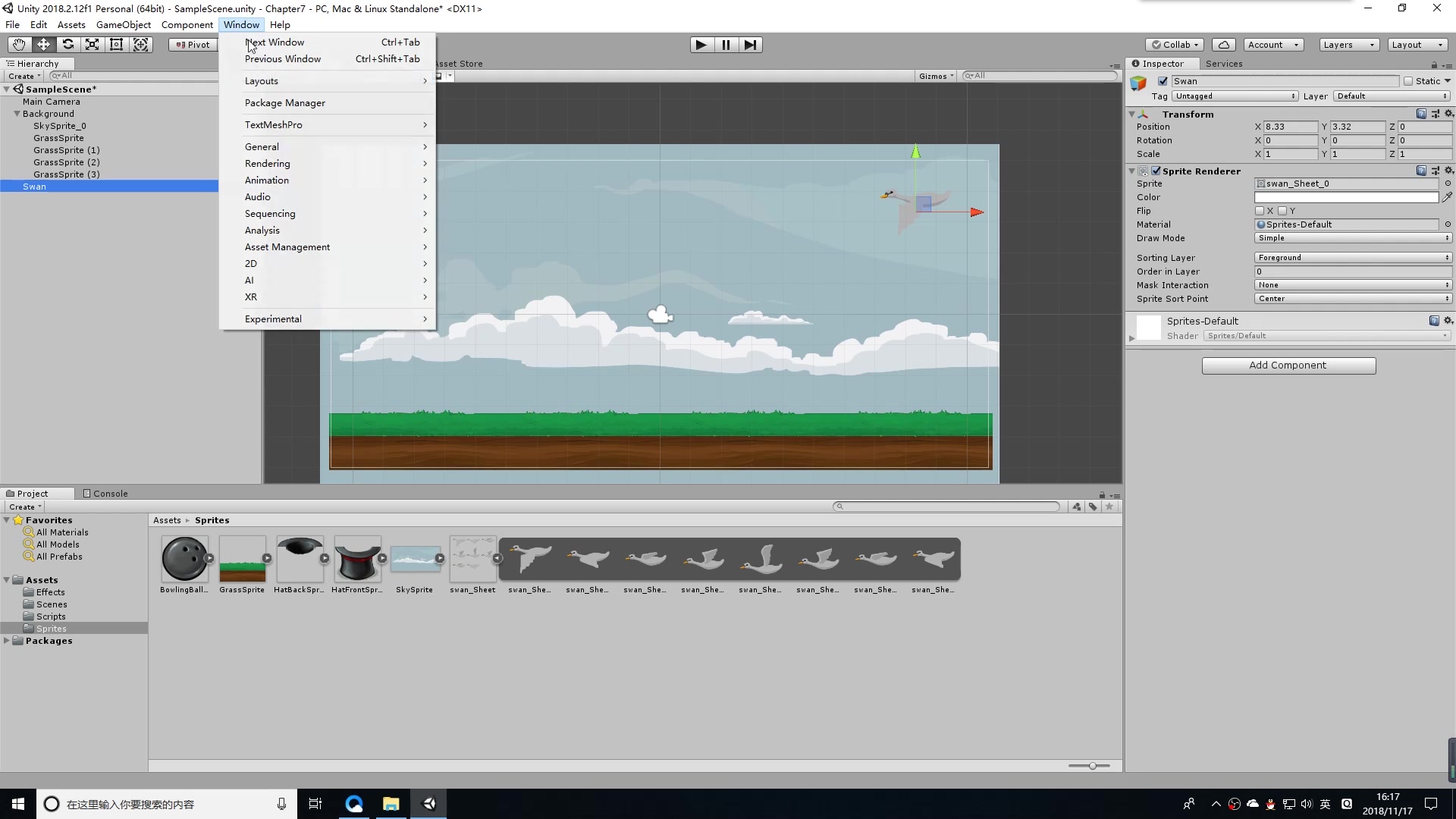 [Unity零基础入门]3.1创建基本2D游戏场景(使用Unity2018，基于Unity官方教学资源包)_哔哩哔哩_bilibili