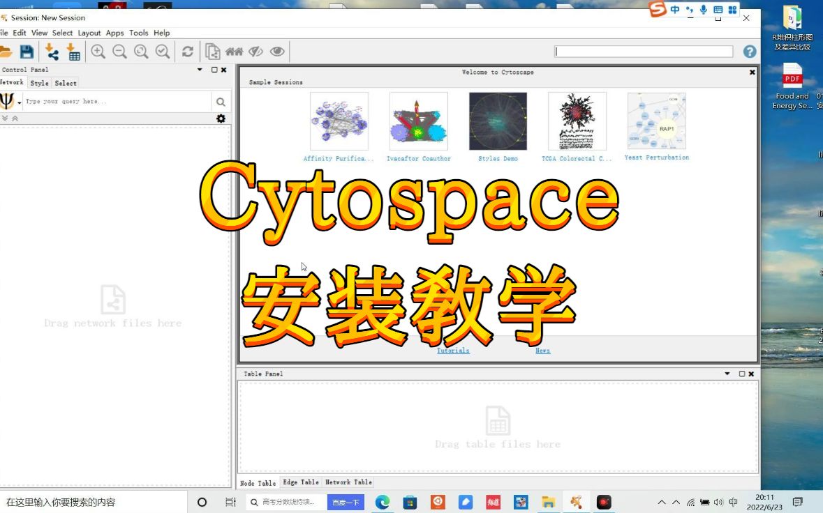 一分钟搞定Cytoscape安装,安装Cytoscape的步骤(全部安装包)-潘雄霖fdc-潘雄霖fdc-哔哩哔哩视频