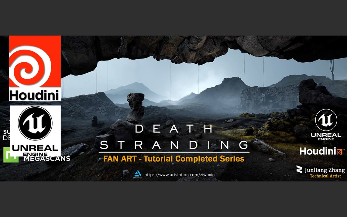 (全流程4K高清15集)Houdini 18+UE4.25制作死亡搁浅场景关卡_哔哩哔哩_bilibili