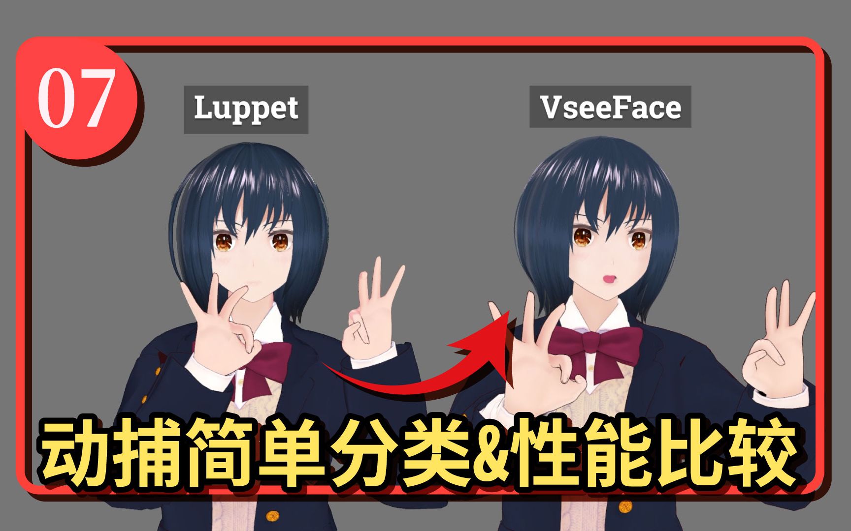 免费快速3D虚拟主播Vtuber教程【07】【动作捕捉简单分类&luppet和VseeFace比较】_哔哩哔哩_bilibili