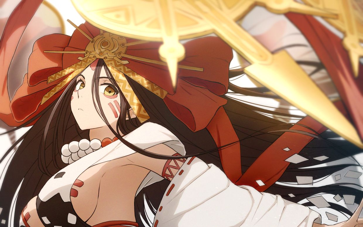 【FGO日服】等效523W?宝具无伤害?给你两拳 卑弥呼3T出云阿国高难（倍卡）_手机游戏热门视频