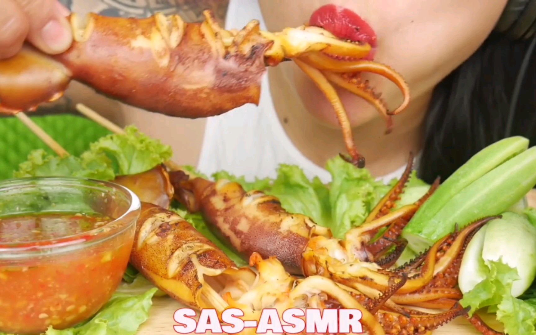 【SAS】精剪｜烧烤鱿鱼吃播-Hellox0-Hellox0-哔哩哔哩视频