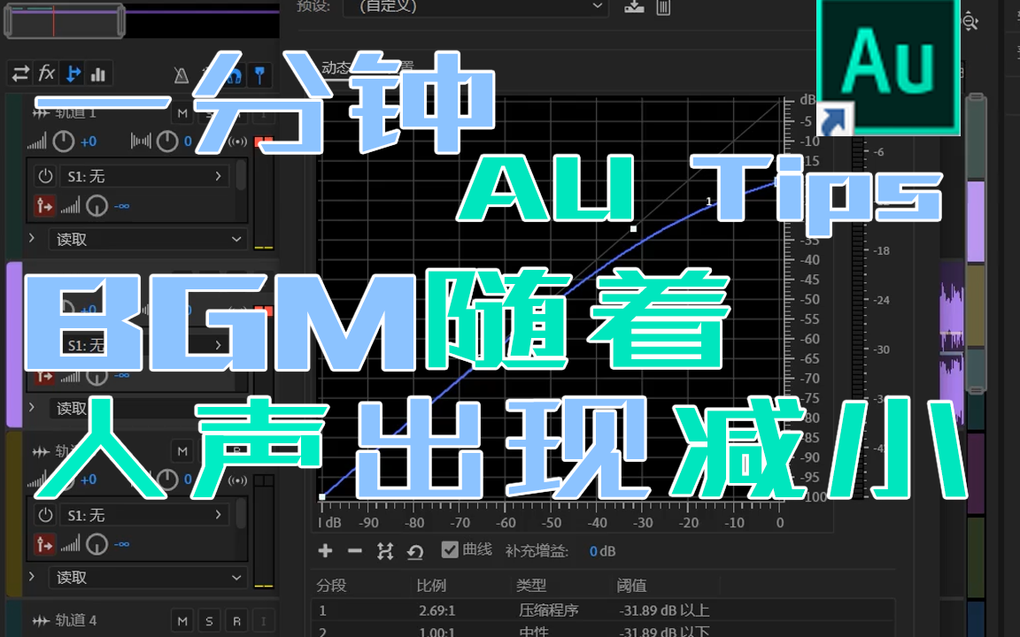 【一分钟tips】AU BGM随着人声减小_哔哩哔哩_bilibili