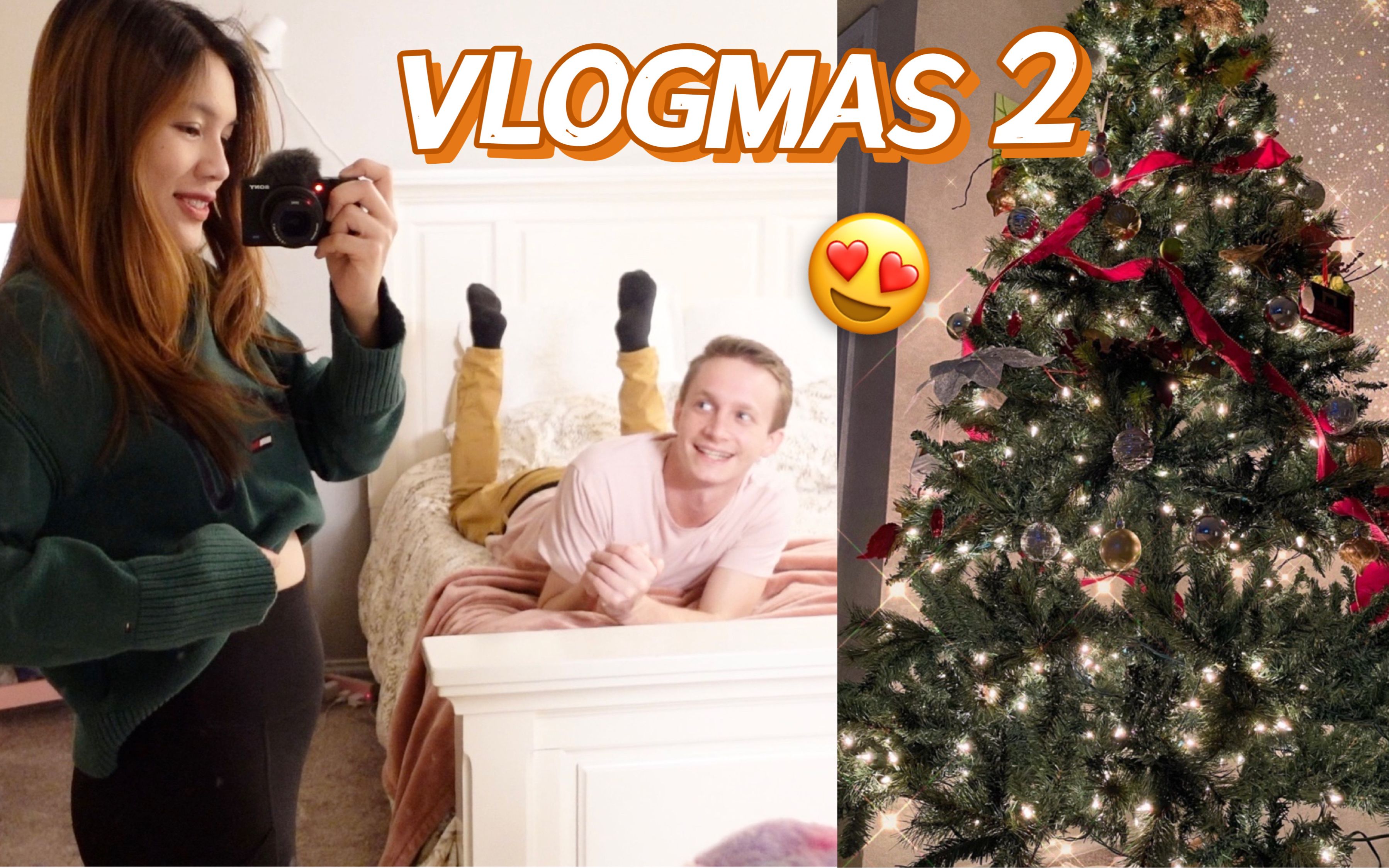 VLOGMAS｜圣诞树布置好啦～ 孕肚越来越明显｜圣诞灯展-hellotina陈甜甜-hellotina陈甜甜-哔哩哔哩视频