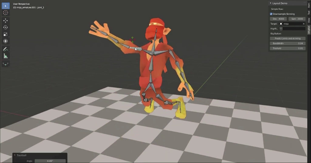 RigNet 自动绑骨-blender 插件分享_哔哩哔哩_bilibili