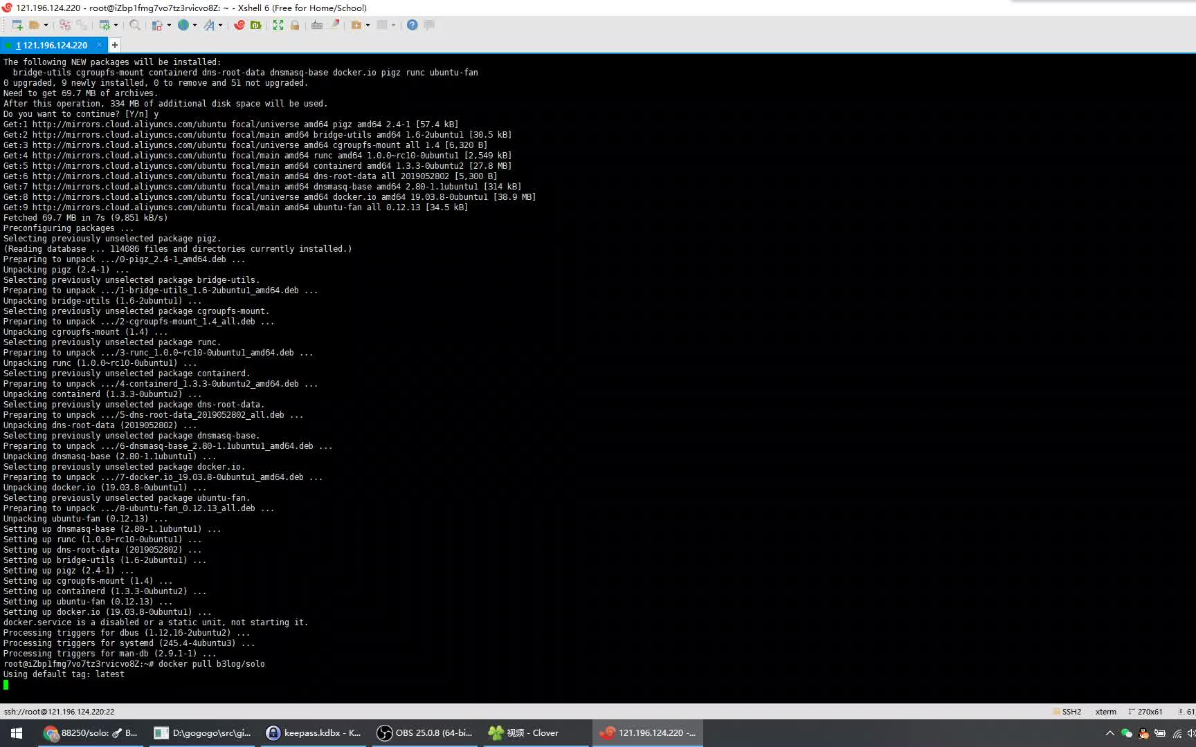 服务器上通过 Docker 搭建 Java 开源博客系统 Solo https://github.com/88250/solo_哔哩哔哩_bilibili