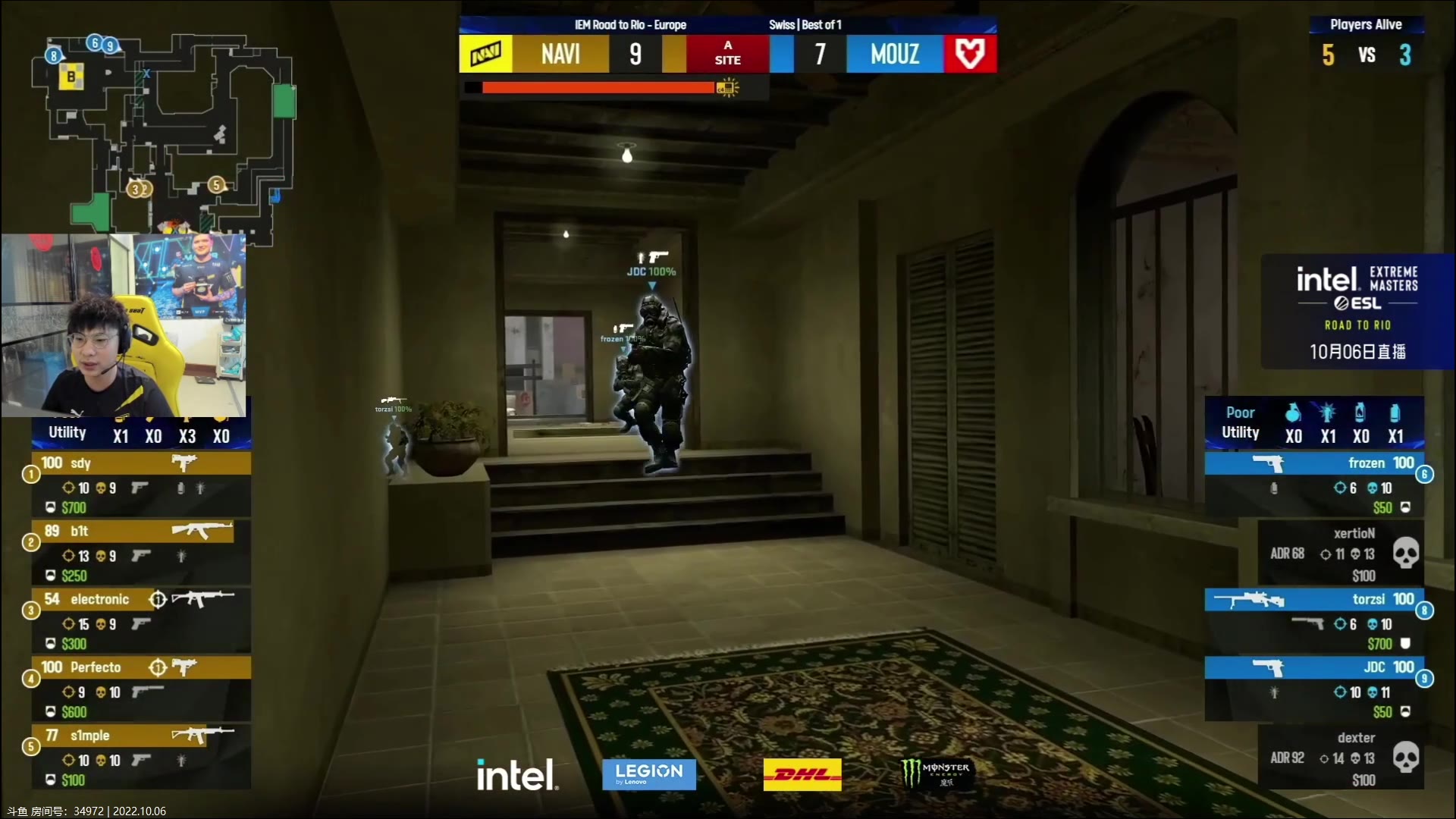 【IEM里约Major】NAVI vs MOUZ 曹永富解说 bo1_哔哩哔哩bilibili_CSGO_赛事