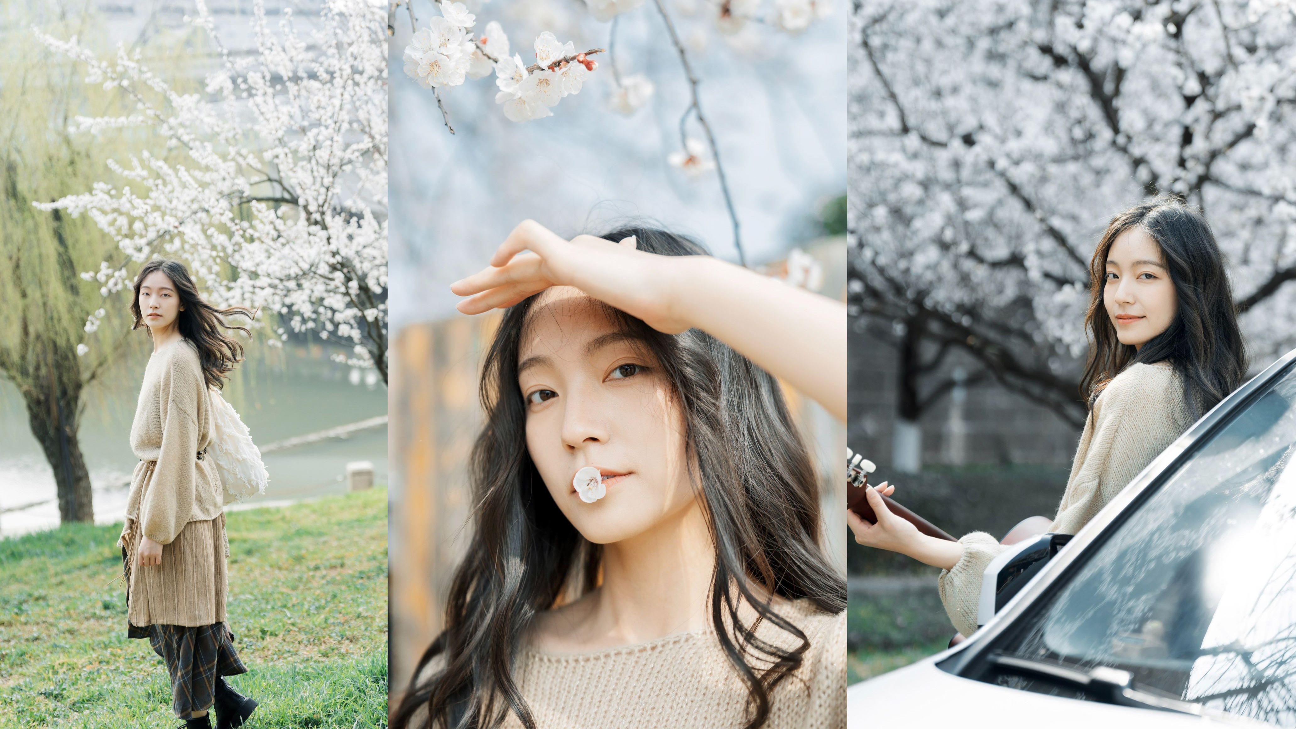 出门赴春约，温柔甜美的春日写真拍摄引导丨A7M4丨2870GM丨拍照姿势教学丨花季人像分享-森画shashin-森画shashin-哔哩哔哩视频