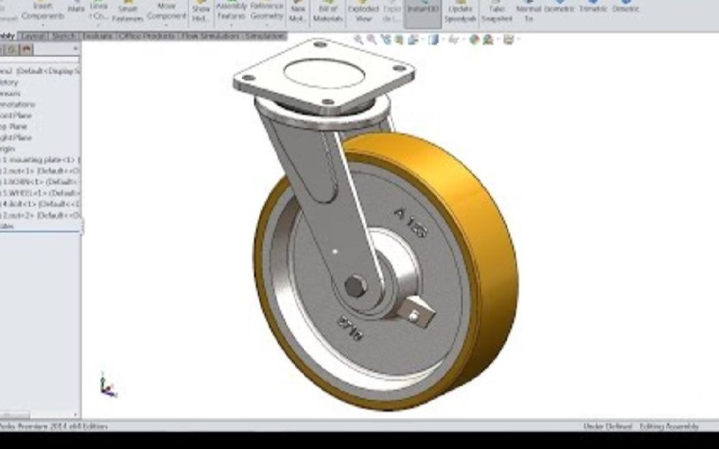 SolidWorks万向轮建模_哔哩哔哩_bilibili