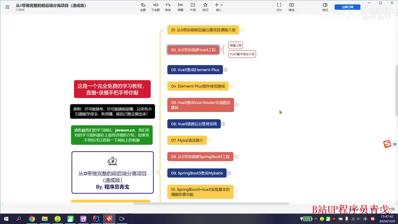 【免费学习】1天学会SpringBoot3+Vue3实战项目开发，手把手带你做完整的前后端分离项目，适合计算机毕业设计、实习项目、Java、Vue编程练手项目 - 视频封面下载 - Video ...