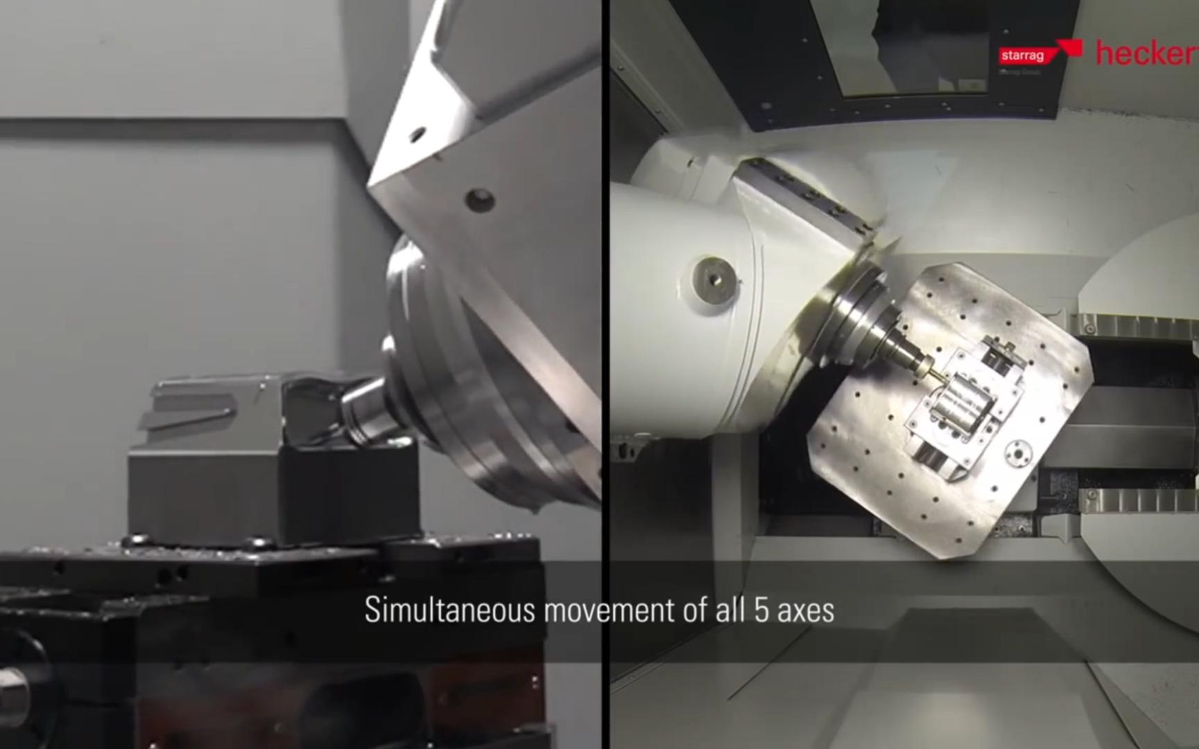 斯达拉格ECOSPEED F并联主轴头用于航空航天零件的五轴高性能加工中心