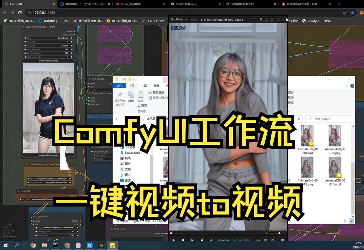 [指南] ComfyUI AnimateDiff 指南/包括提示调度的工作流程 - 哔哩哔哩
