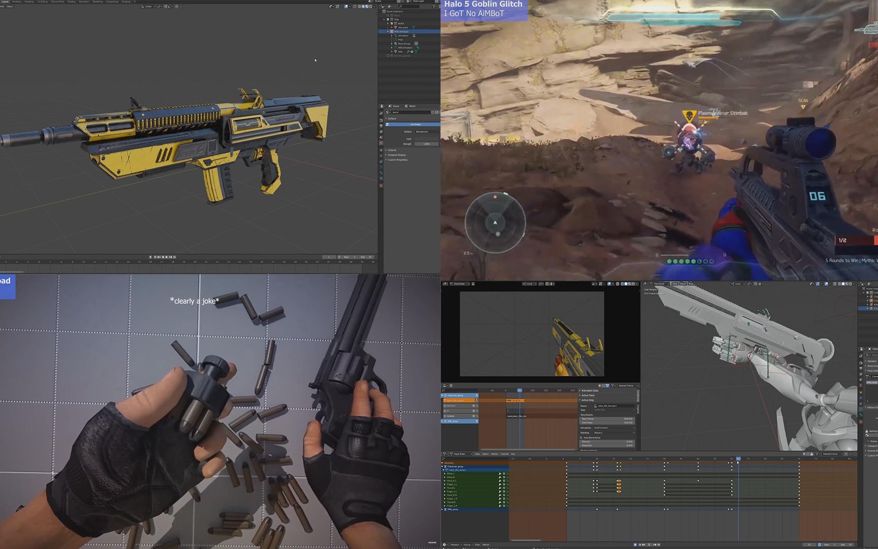 【Blender】Blender第一人称FPS射击游戏动画技术教程(中英双字)_哔哩哔哩_bilibili