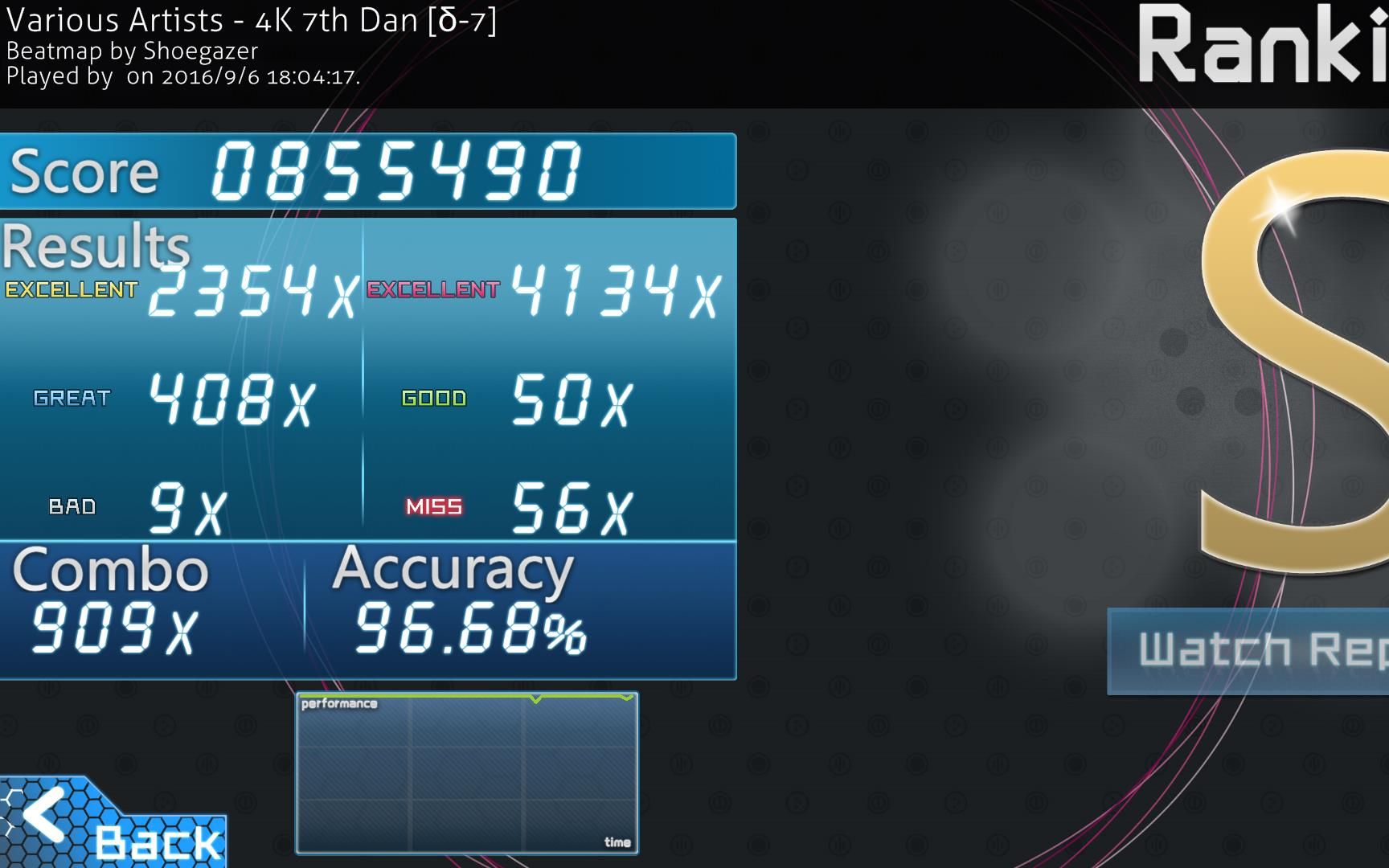 Osu 4K段位认定 七段合格_哔哩哔哩_bilibili