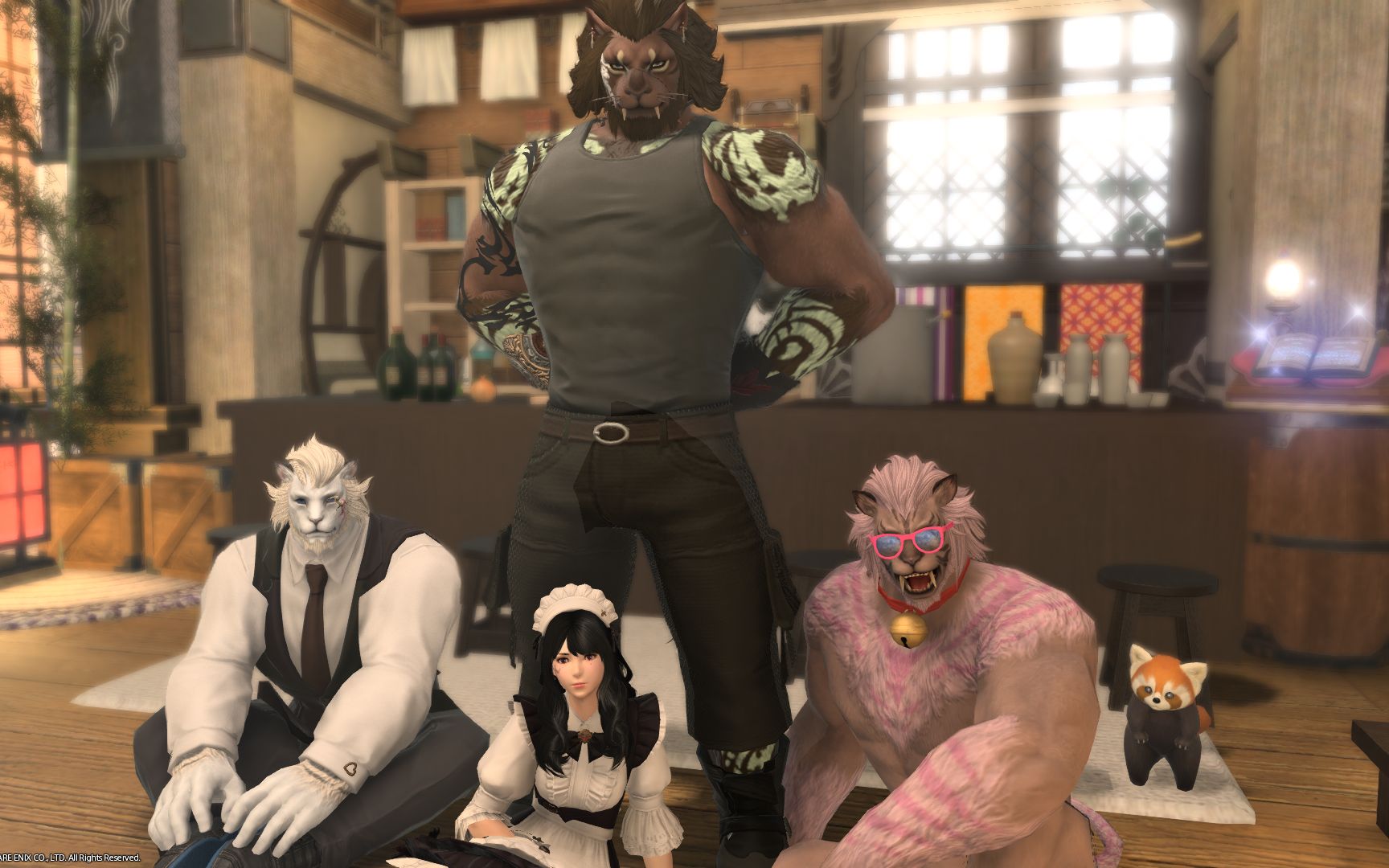 【ff14 mod】大猫在望海楼泡澡