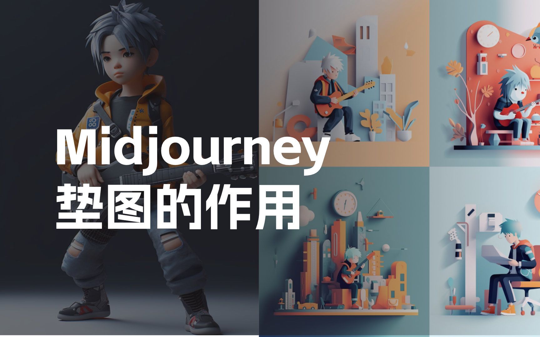 【Midjourney实用教程系列】图生图的高阶用法，describe图生文+垫图+iw命令大综合！