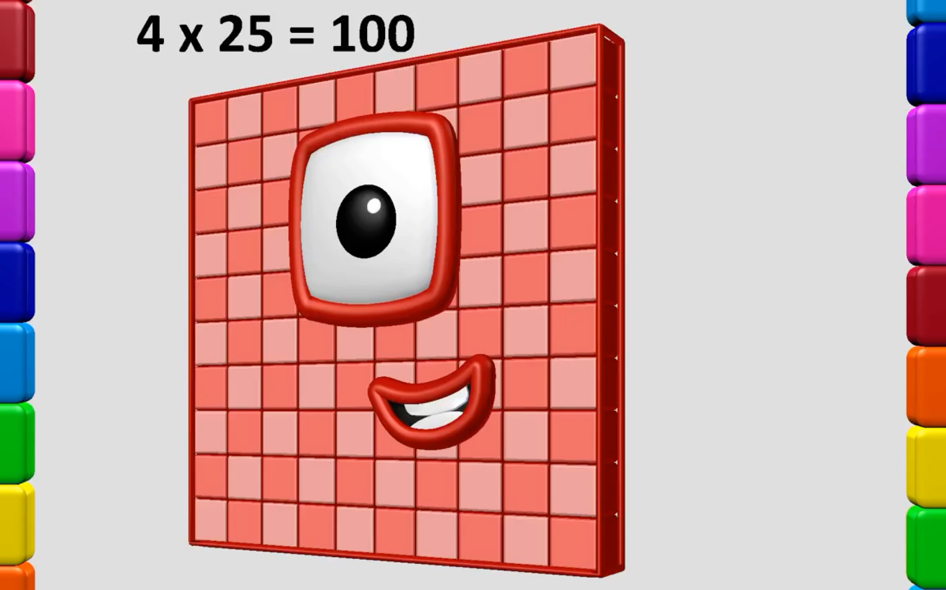 数字积木粉丝作品搬运 4的乘法表 4x25： Numberblocks 4 times table_哔哩哔哩_bilibili
