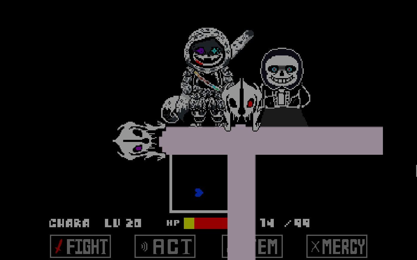 Dust Ink sans by卧德勾_揉氪斯_affical noob mode模式两药无作弊通关_哔哩哔哩bilibili_ut