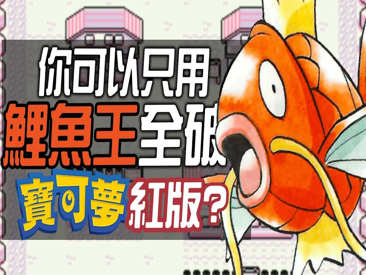 你可以只用一隻鲤鱼王全破《宝可梦 红版》吗?-游戏皮卡噜_PikaLu-游戏皮卡噜_PikaLu-哔哩哔哩视频