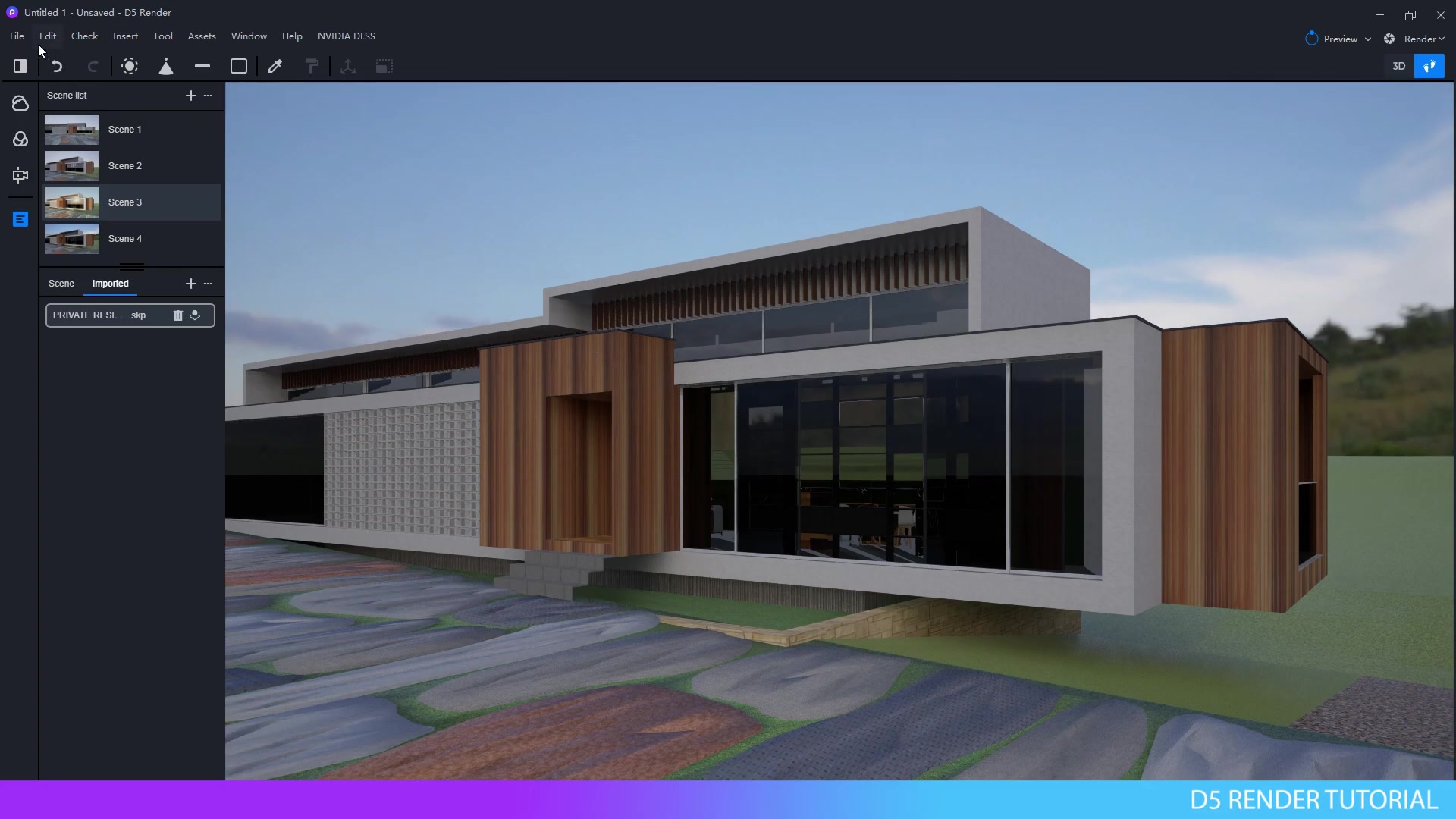 【搬运】D5 RENDER TUTORIAL BAHASA INDONESIA EPS.2_哔哩哔哩_bilibili