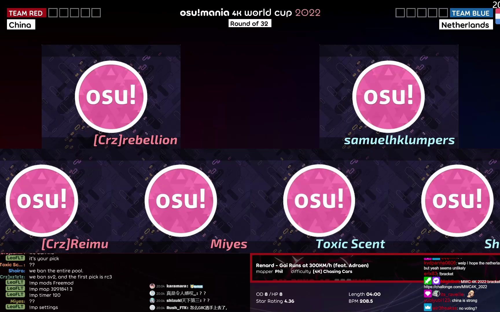 [osu!4k]MWC4K 2022 32强(中国)vs(荷兰)