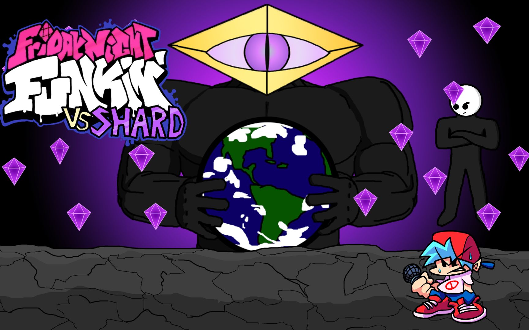 [BF竟惹上古神?] FNF模组 Vs Shard全流程_哔哩哔哩bilibili