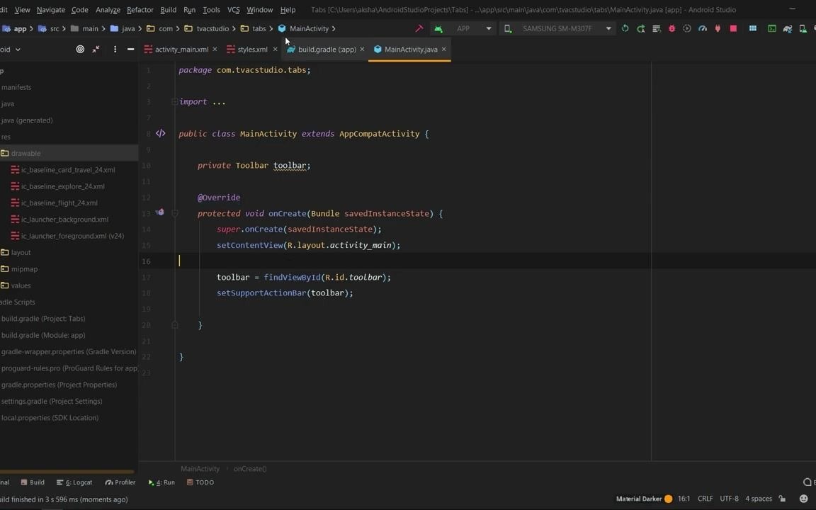 安卓开发，顶部切换栏Android Studio Tutorial, Material Design Components, Tab ...