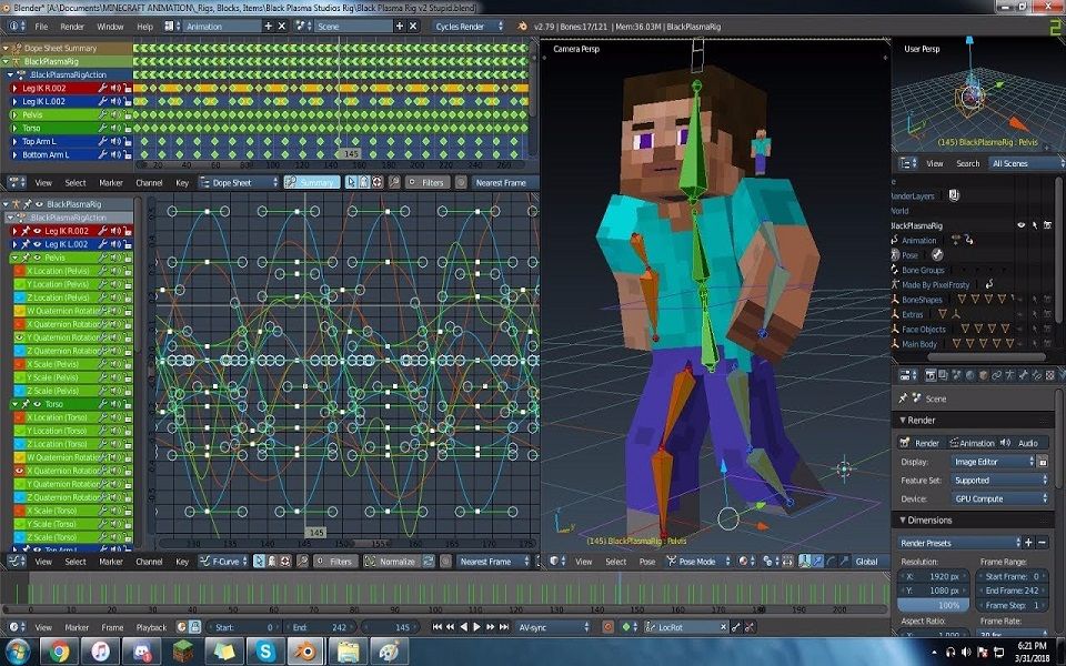 【Arbiter 617】【我的世界动画教程】高级的走路循环_哔哩哔哩_bilibili