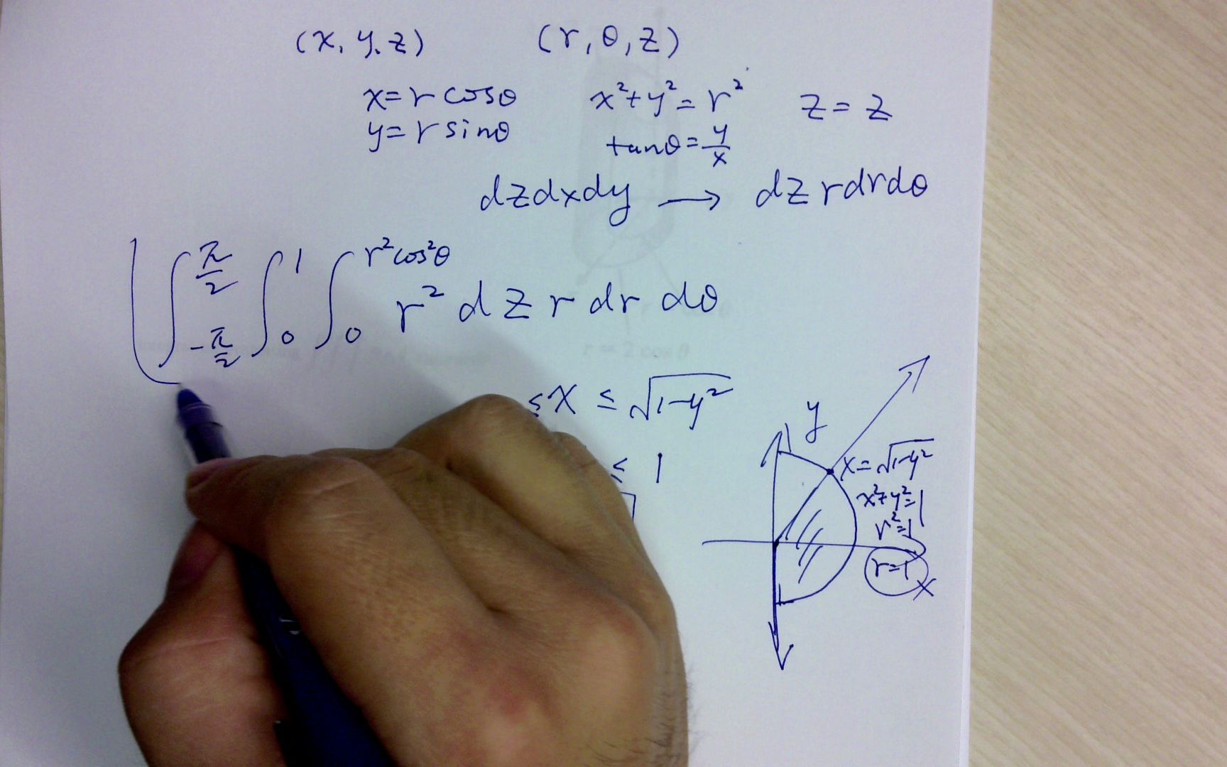 Convert triple integral in cylindrical coordinates_哔哩哔哩_bilibili