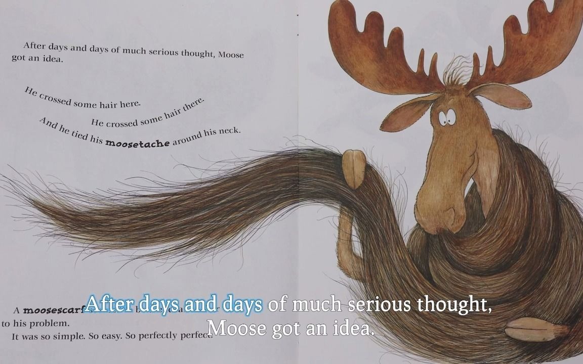绘本 - Moosetache _ Read aloud by Storytime Village_哔哩哔哩_bilibili