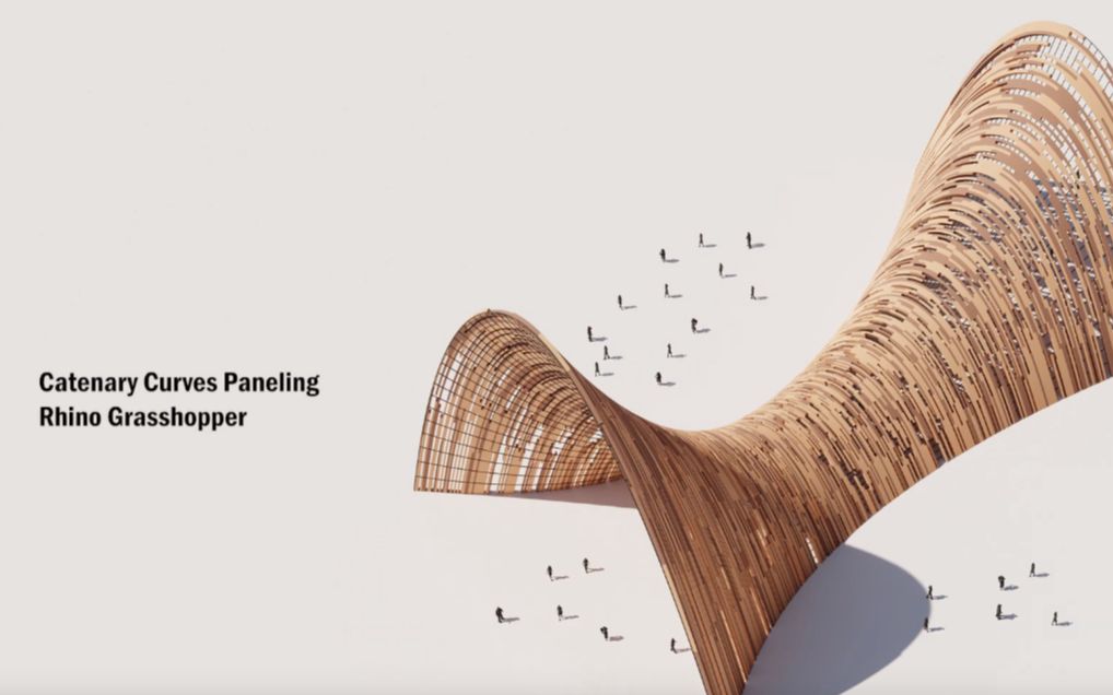 Catenary Curves Paneling Rhino Grasshopper Tutorial (Parametric ...