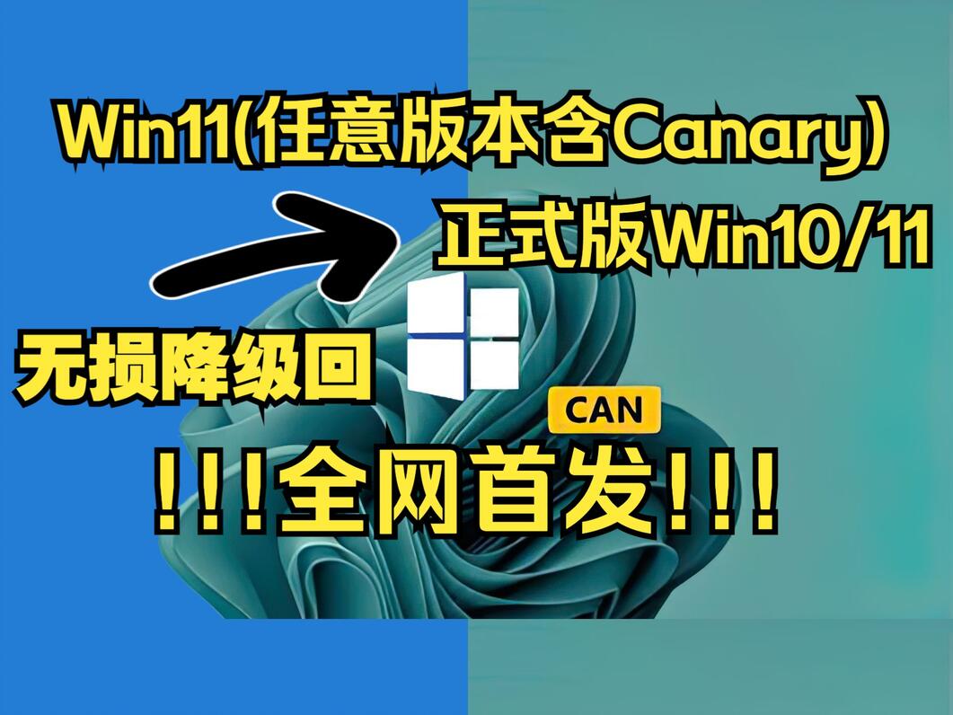 补充说明Win11(含Canary版本)降级Win10的要点 - 哔哩哔哩