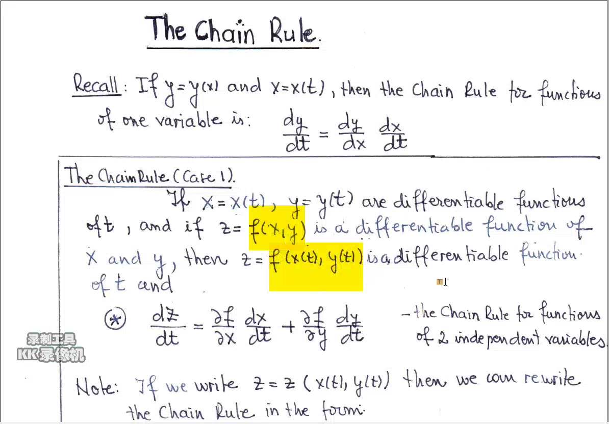 阿尔伯塔大学微积分课件笔记讲解。第六发The Chain Rule链式法则_哔哩哔哩_bilibili