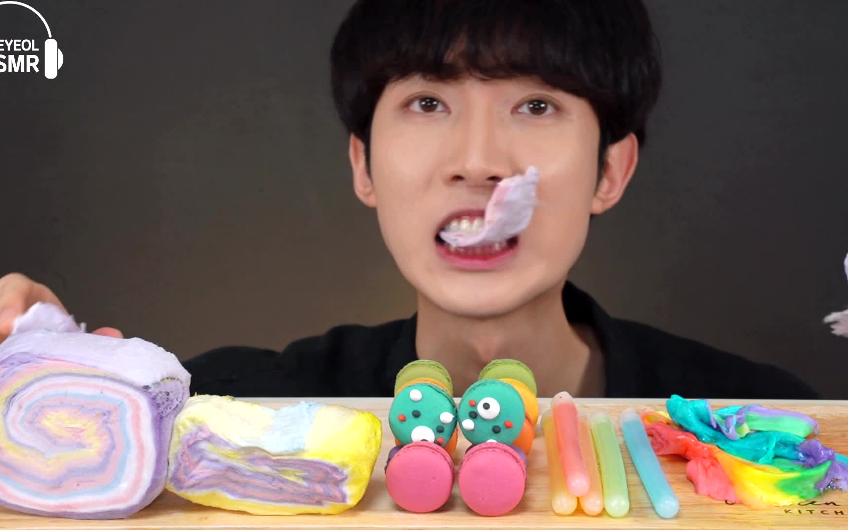 【JaeYeol】吃播彩虹色甜点_哔哩哔哩_bilibili