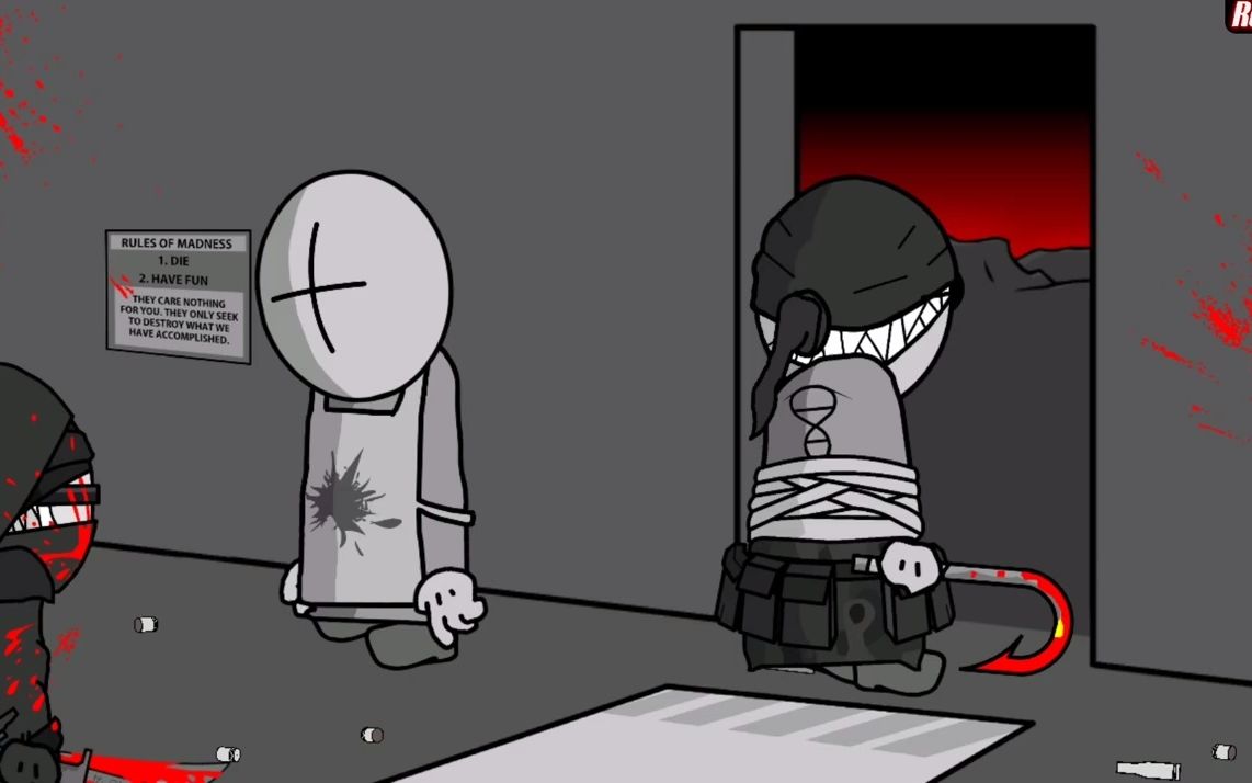 Madness Meme - Janitor kicks every Madness Combat protagonists out of ...