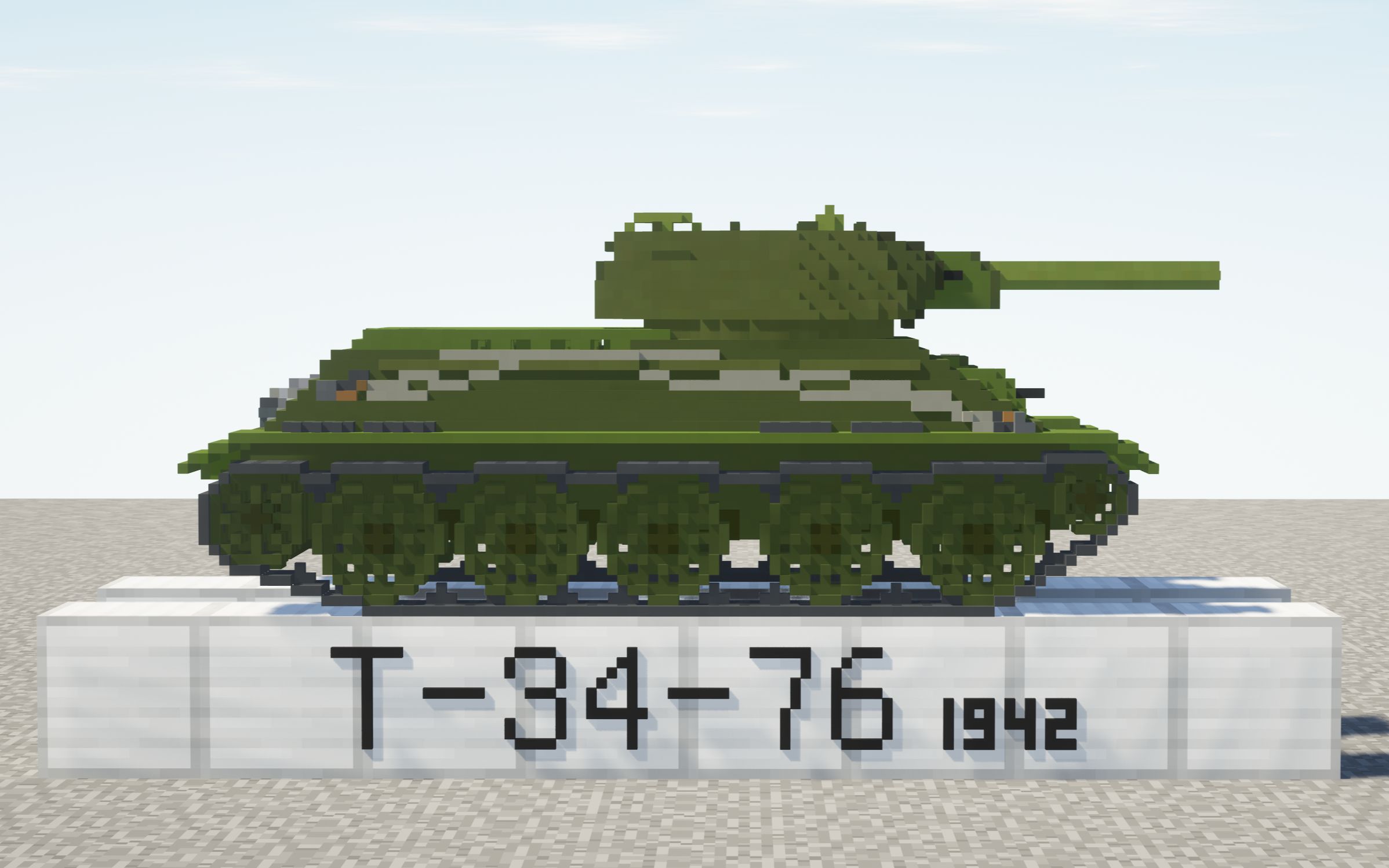 [Minecraft] 坦克制造 T-34-76(1942)_哔哩哔哩 (゜-゜)つロ 干杯~-bilibili