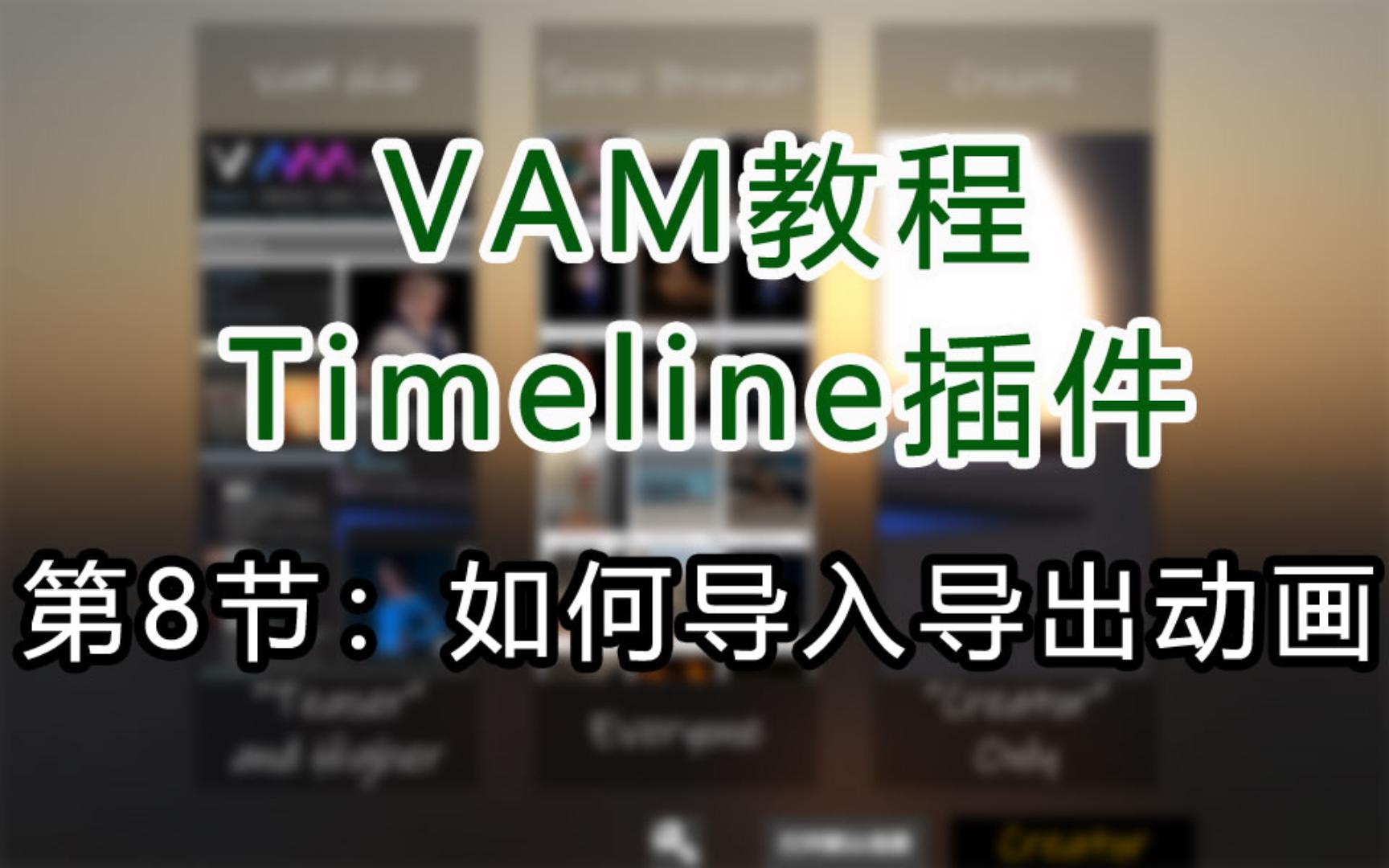 《VAM教程Timeline插件》第8节：如何导入导出动画 - 视频下载 Video Downloader