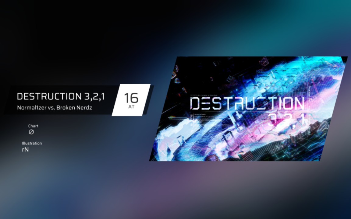 【Phigros】DESTRUCTION 3,2,1 AT16 ALL PERFECT φ