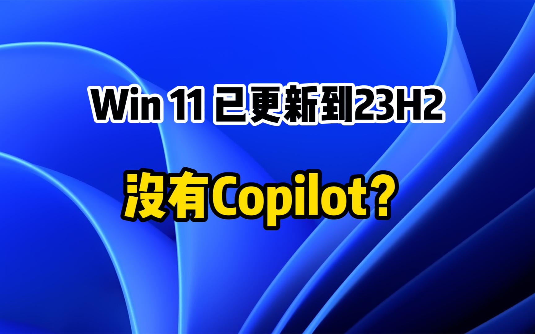 Win11已更新23H2没有Copilot可尝试这个方法 - 视频下载 Video Downloader