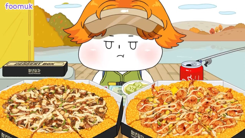 【Foomuk转载】父子钓鱼披萨吃播-蟹逸梵-蟹逸梵-哔哩哔哩视频