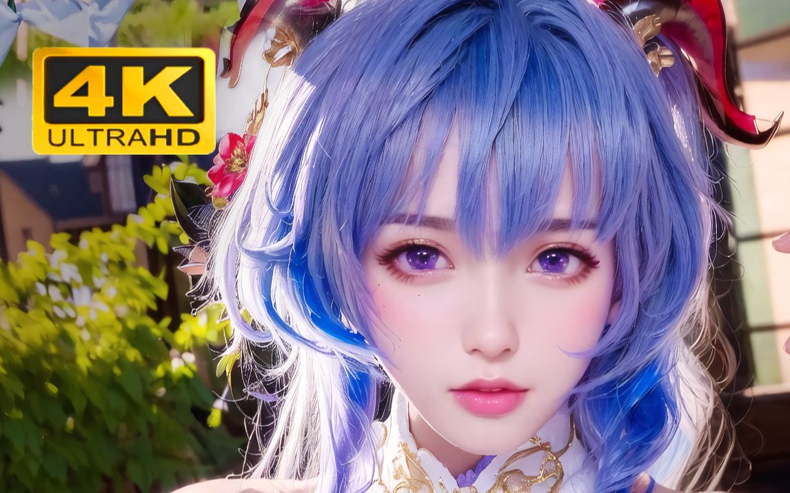 【赛博coser】 4k画质 AI绘画 超美 甘雨 原神 AI coser - 视频下载 Video Downloader