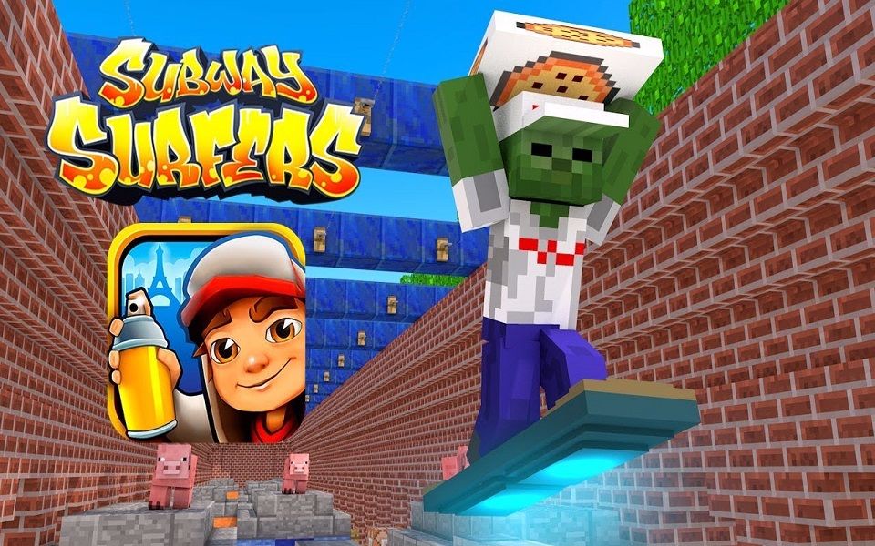 【rusplaying】【我的世界动画】怪物学院 - 地铁跑酷挑战！_哔哩哔哩_bilibili